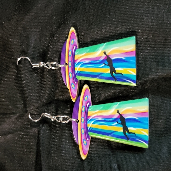 hippy sun | Jewelry | Hippy Sun Alien Abduction Earrings Sci Fi | Poshmark